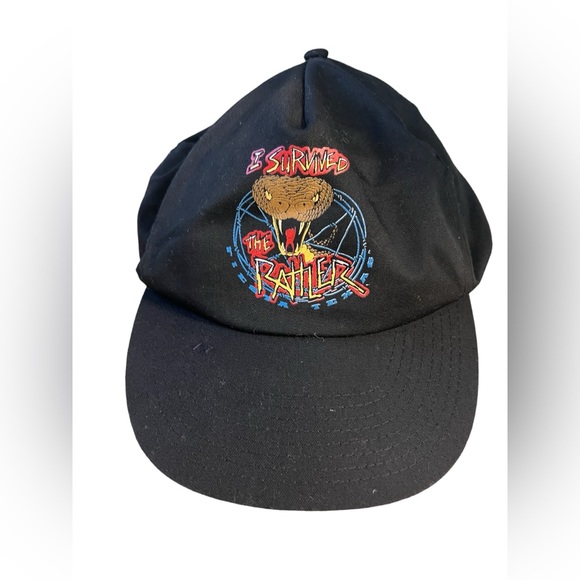 Accessories | Vintage 9s Six Flags I Survived The Rattler Snapback Hat ...